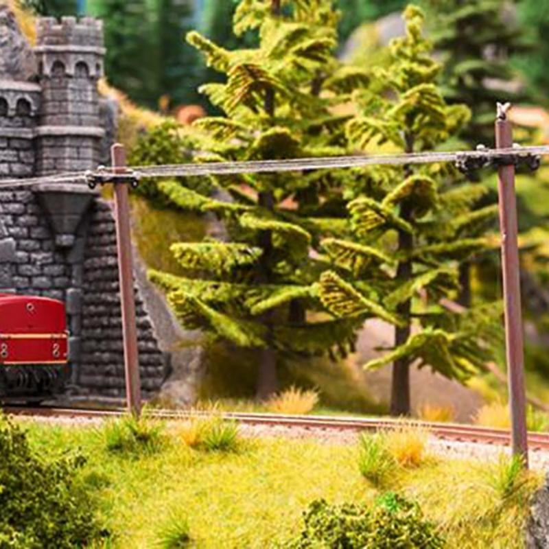 Noch HO Scale Telegraph Poles (4) with 2m Cable - Dream Steam