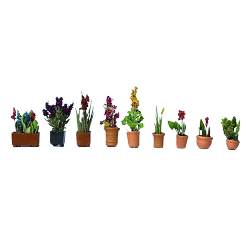 Noch HO Scale Ornamental Plants in Pots (9) - Dream Steam