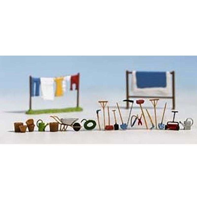 Noch HO Scale 14800 HO Garden Tools Accessory Set - Dream Steam