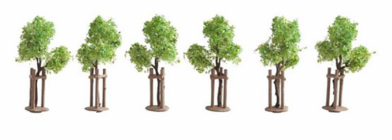 Noch HO Scale Saplings 4cm with Tree Props (6) - Dream Steam