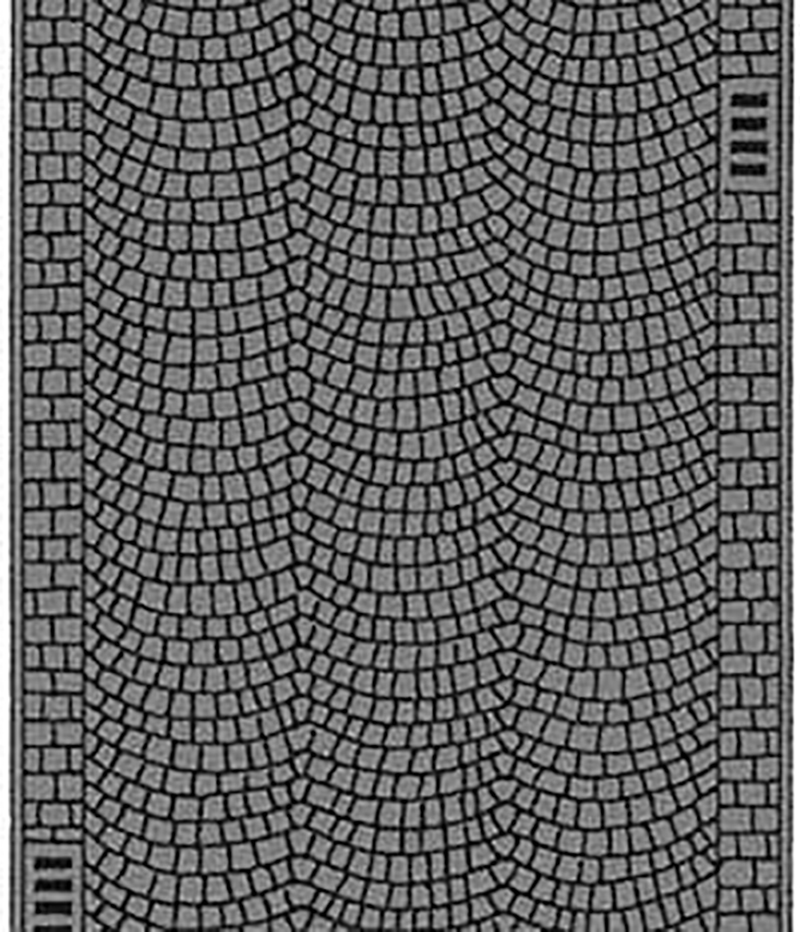 Noch N Gauge Cobbled Pavement 100x4cm - Dream Steam