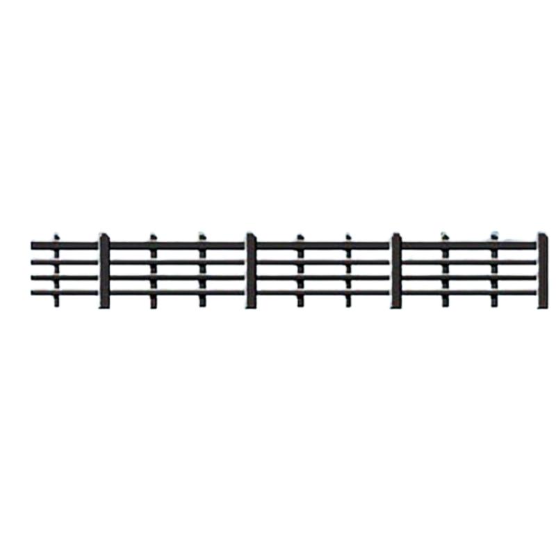 OO/HO Gauge Wood Lineside fencing, Black - Dream Steam