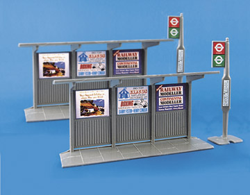 OO Gauge Bus Stop and Shelter - Dream Steam