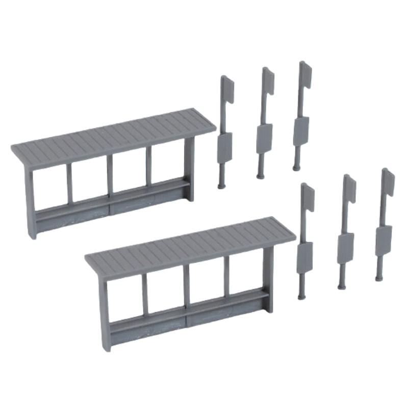 N Gauge Bus Stop (2) - Dream Steam