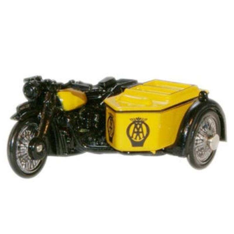 OO Gauge Oxford Diecast BSA Motorcycle and Sidecar AA - Dream Steam