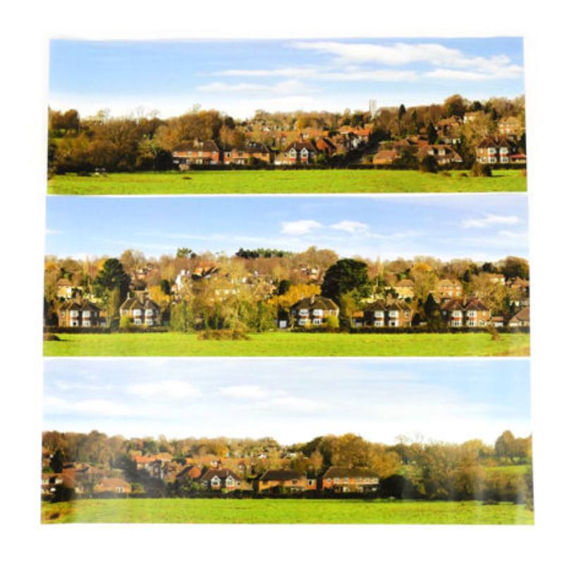 Gaugemaster GM704 Village Large Photo Backscene (2744x304mm) - Dream Steam