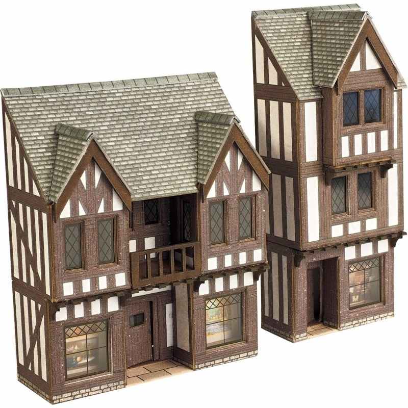 Metcalfe N Scale Low Relief Timber Framed Shops - Dream Steam