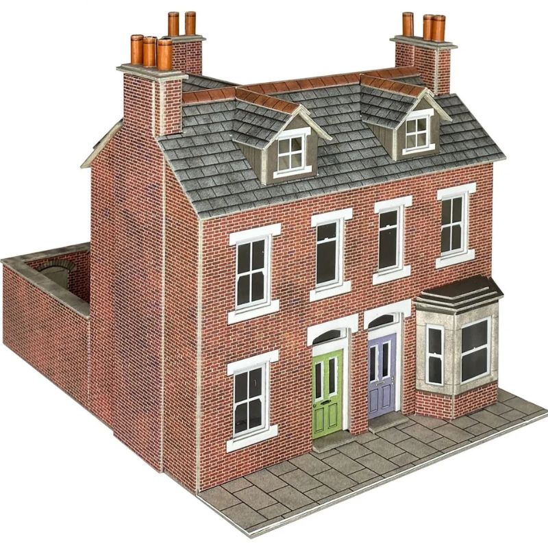 Metcalfe OO/HO Scale Terraced Houses in Red Brick - Dream Steam